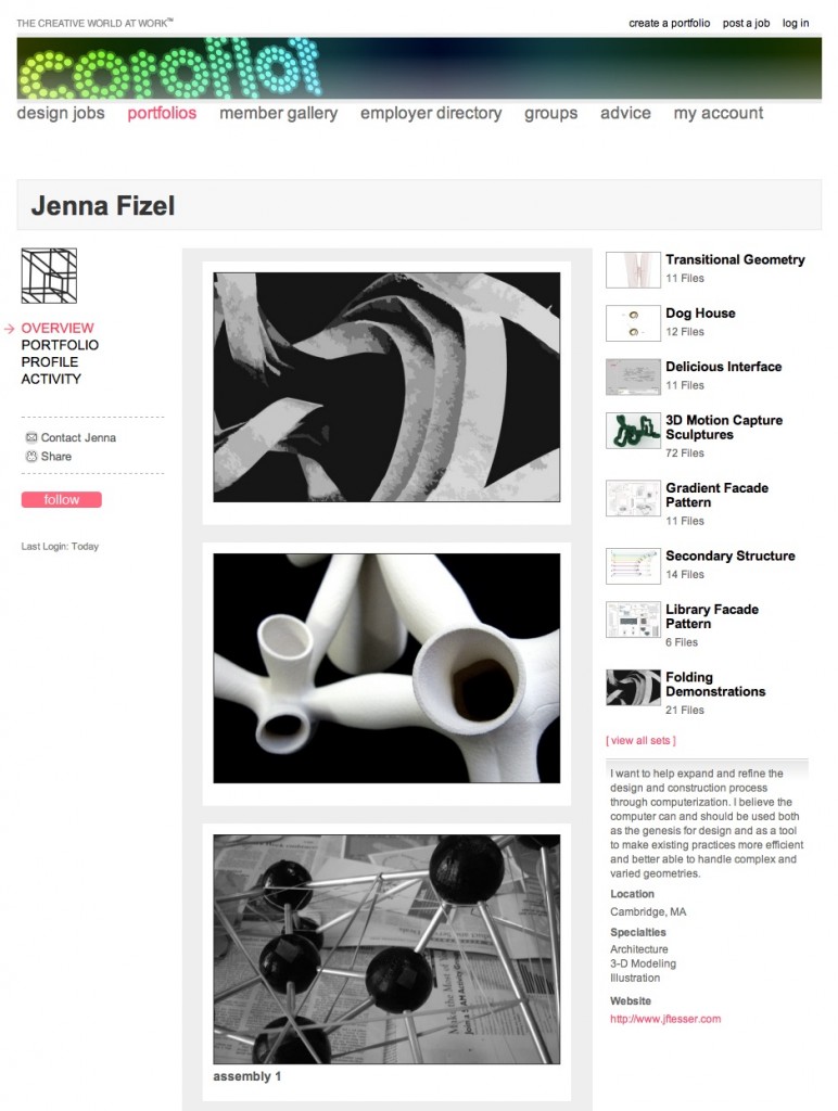 coroflot « triangles and curves
